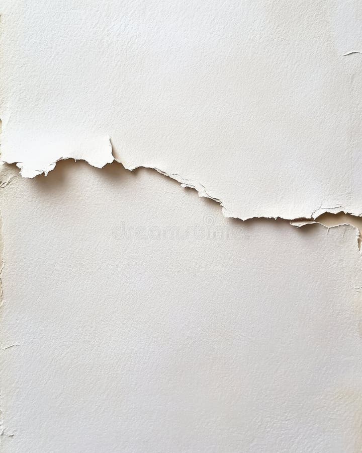 Torn Paper Texture Revealing a Smooth Surface Underneath in Neutral ...