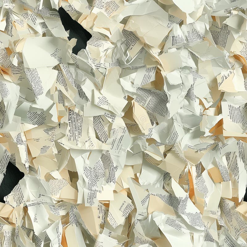 Torn Paper Texture with Scattered Text Stock Illustration ...