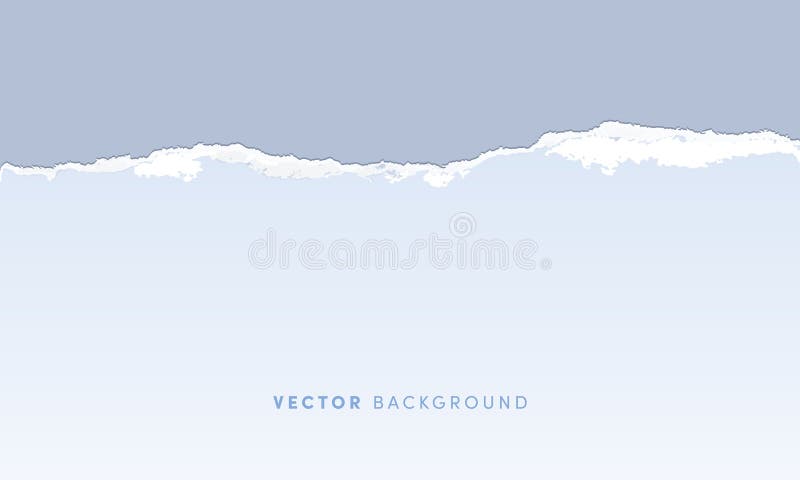 Torn Paper Vector Background. Horizontal Grey Ripped Sheet of Paper ...