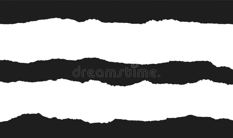 White torn paper on black stock illustration. Illustration of paper ...