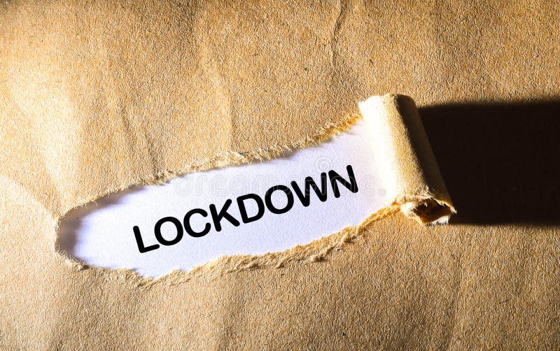 Torn Paper with Word LOCKDOWN Stock Image - Image of close, crisis ...