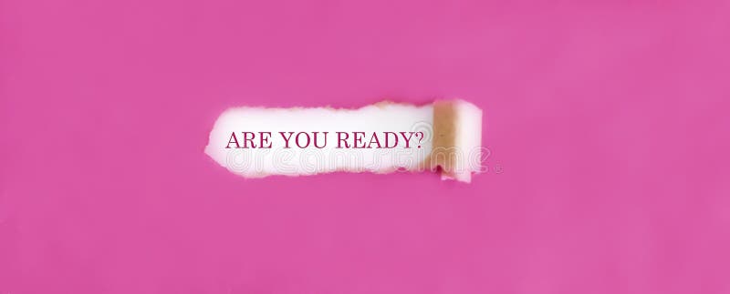 Torn Paper with Word are You Ready Stock Photo - Image of disaster ...