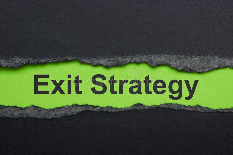 Torn Paper with the Words Exit Strategy. Represents Business Closure ...