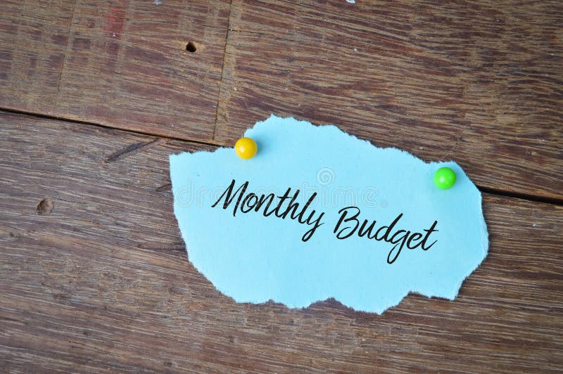 Torn Paper Written with Text MONTHLY BUDGET Stock Photo - Image of ...