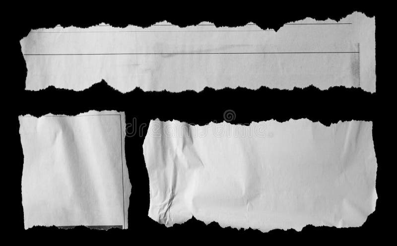 White Ripped Paper Three Pieces Stock Photos - Free & Royalty-Free ...
