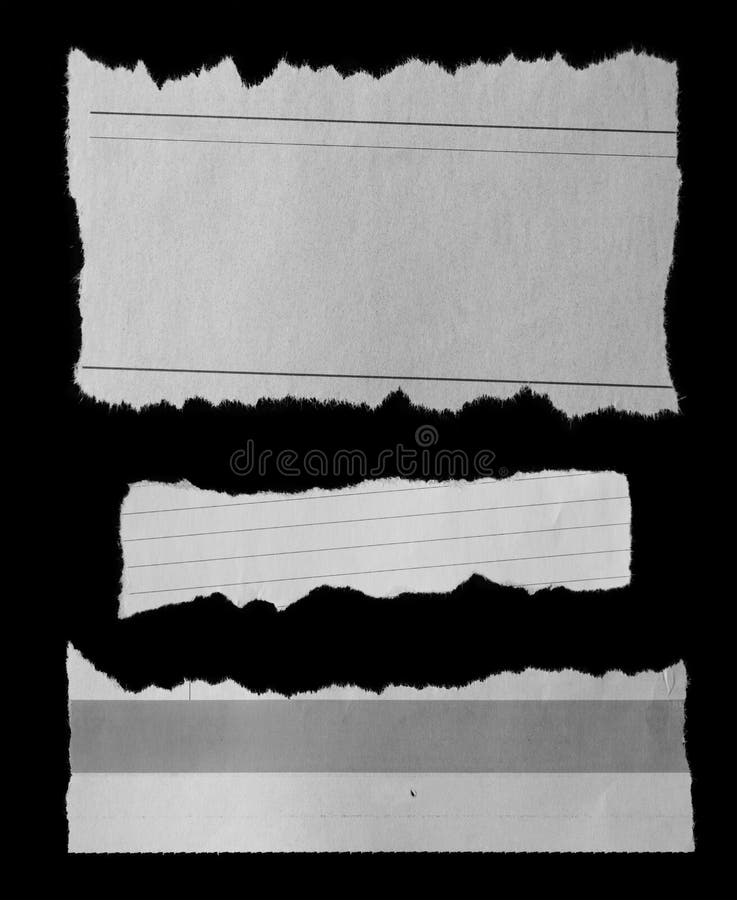 White Ripped Paper Three Pieces Stock Photos - Free & Royalty-Free ...