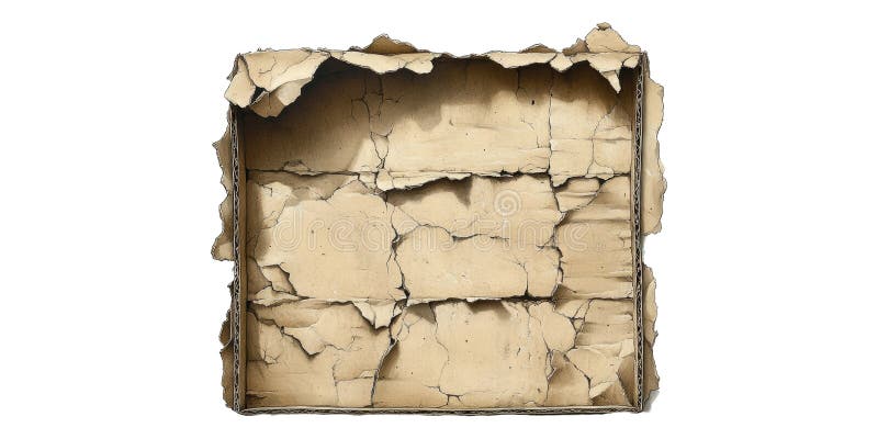 Torn Parchment Sheet with Cracked Texture Isolated on Transparent ...