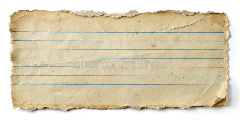 A Torn Piece of Aged Lined Paper with a Textured Surface and Irregular ...