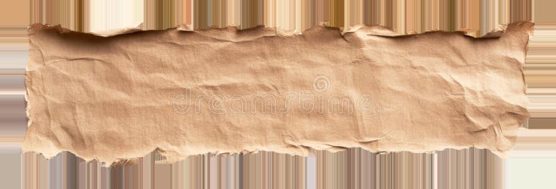 Torn Piece of Brown Paper with Textured Edges Stock Image - Image of ...