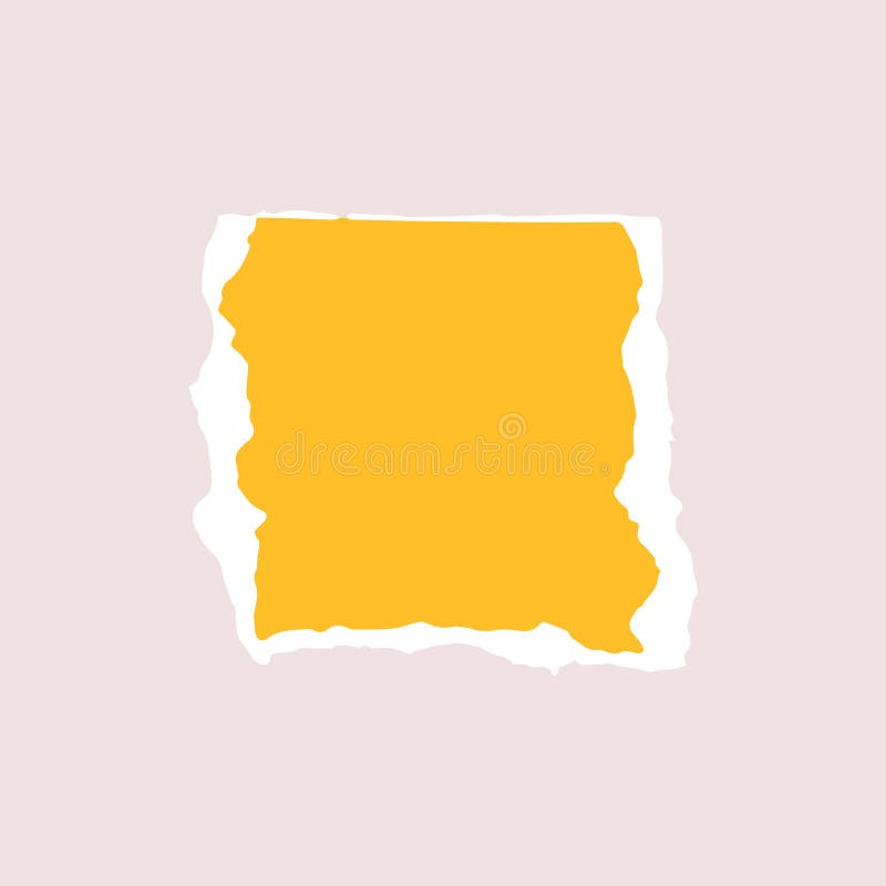 Torn Piece of Paper Isolated. a Square Piece of Paper with a Torn Edge ...
