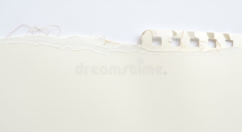 Torn Piece of Paper with One Edge Featuring a Perforated Strip ...