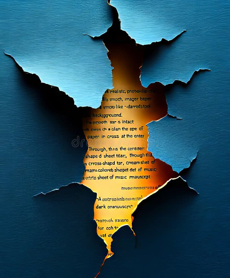 A Torn Piece of Paper with a Poem Written on it Stock Image - Image of ...