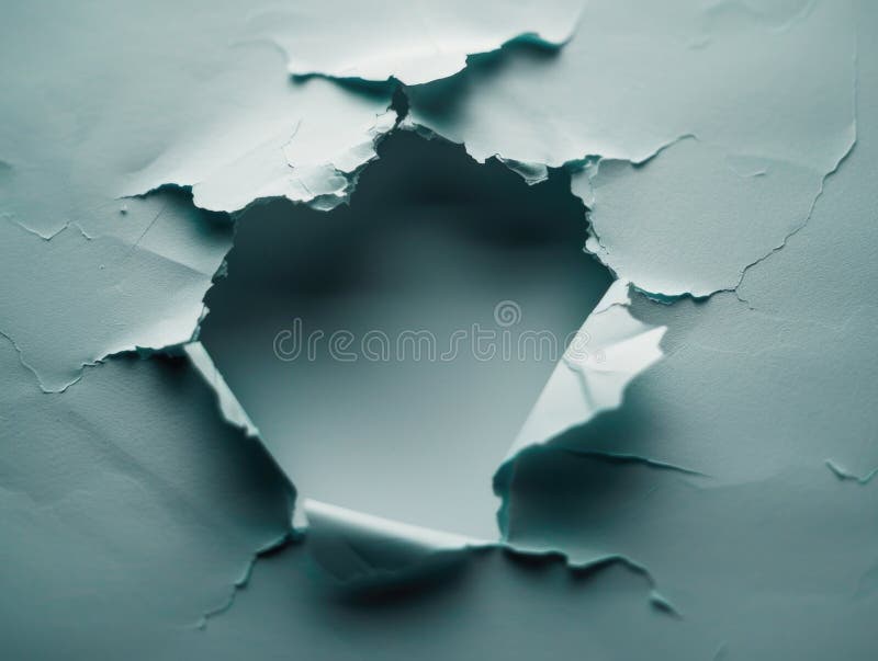 Torn paper on wall stock photo. Image of creativity - 374401404