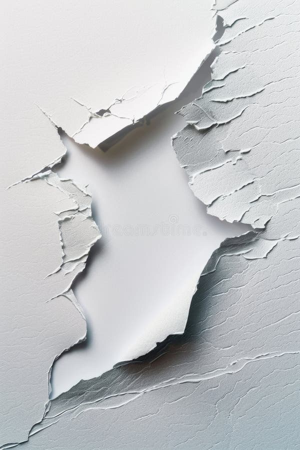 A Torn Piece of Paper Stuck on a Wall, with Words and Symbols Visible ...