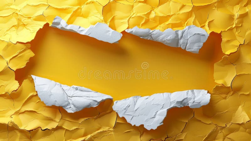 A Torn Piece of Paper with a White Rectangle in the Middle, AI Stock ...