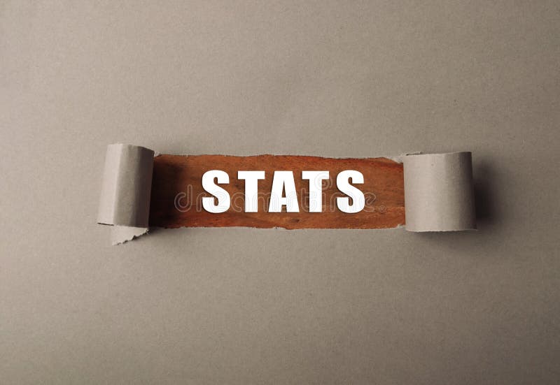 Torn Piece of Paper with the Word Stats Written on it Stock Image ...