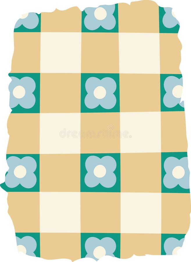 Torn Piece Wallpaper with Floral Pattern Stock Vector - Illustration of ...