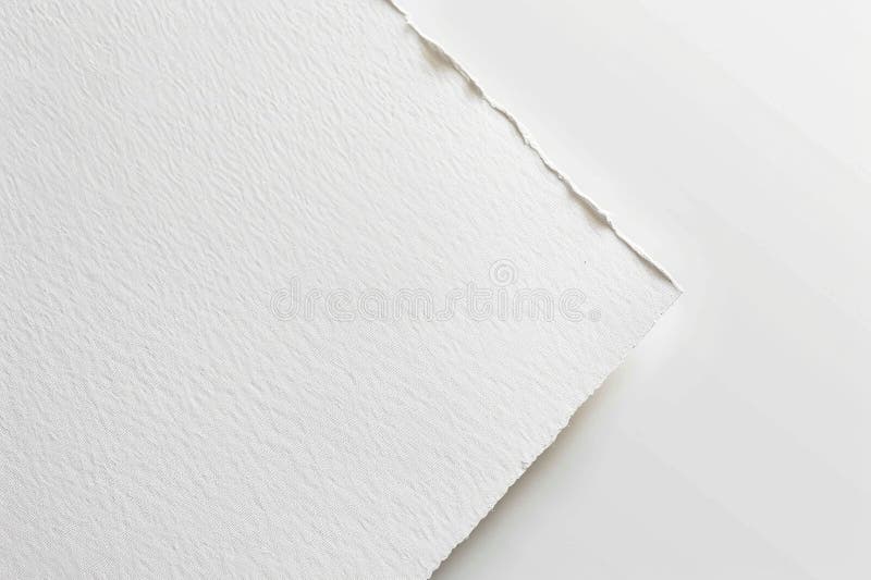 A Torn Piece of White Paper Lies on a White Surface Stock Image - Image ...