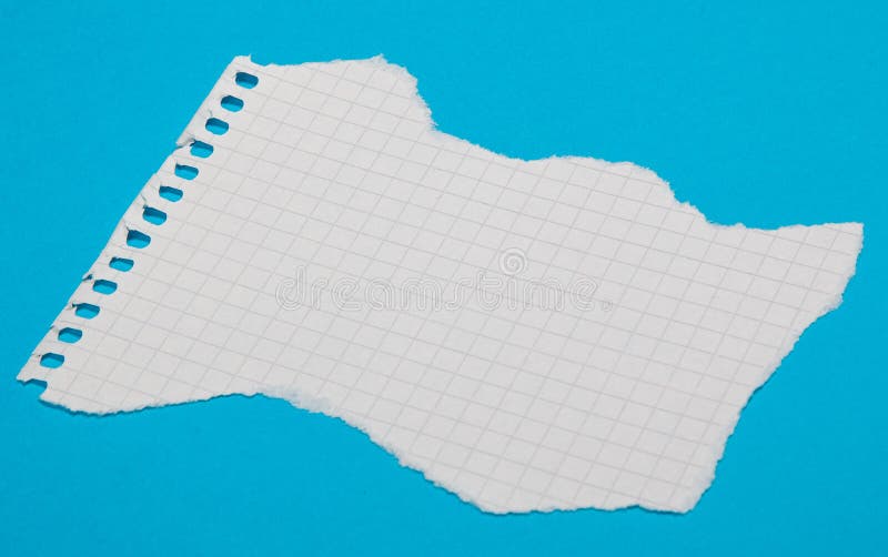 Torn Pieces of Checkered Paper Stock Photo - Image of graph, notepaper ...