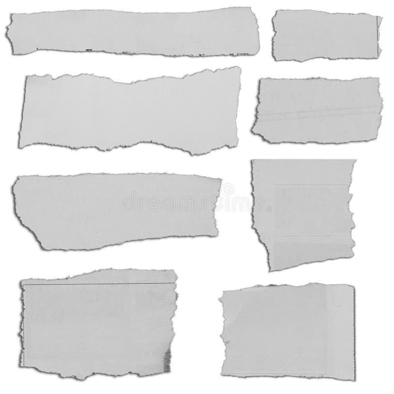 Torn pieces of paper stock image. Image of gray, edges - 218337417