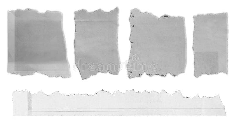 Torn pieces of paper stock photo. Image of shotquot - 215268880