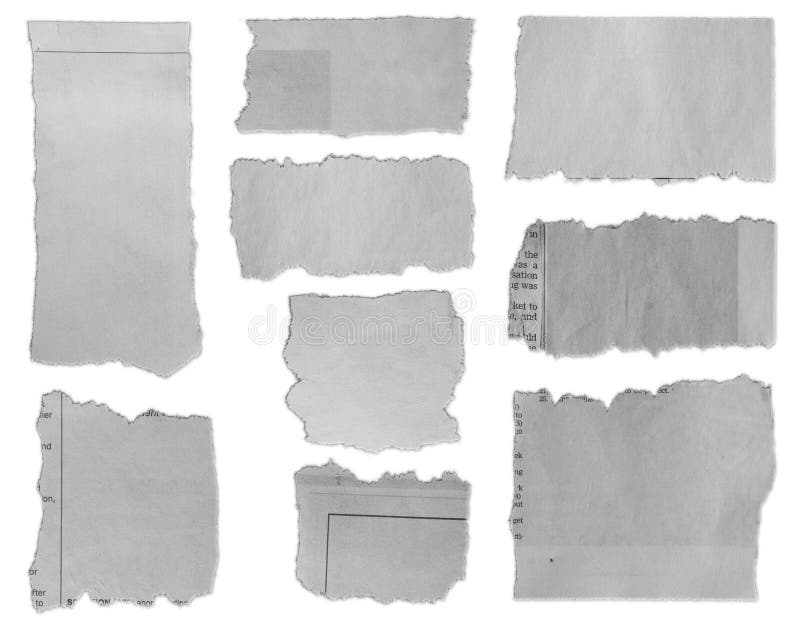 Torn pieces of paper stock image. Image of edges, news - 239922517