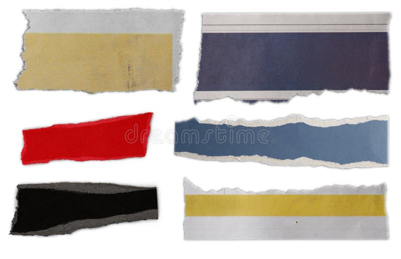 Torn pieces of paper stock photo. Image of piece, scrap - 153504726