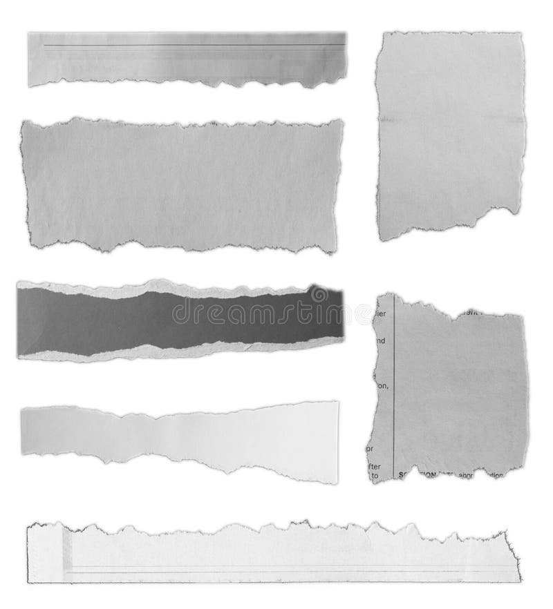 Torn pieces of paper stock image. Image of ripped, edge - 177644617