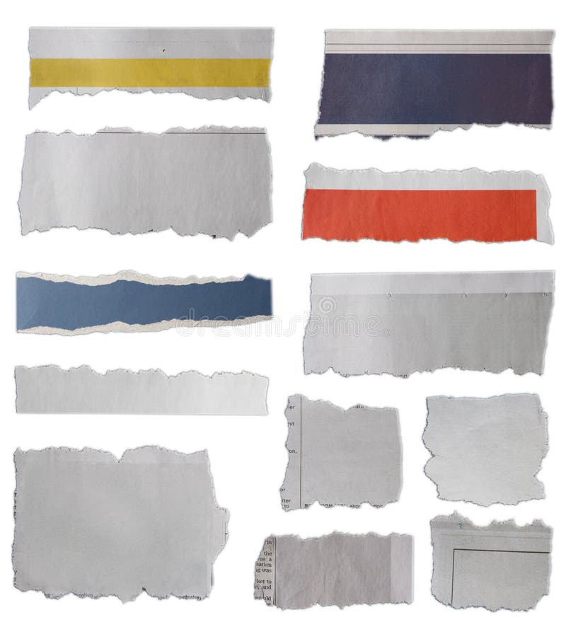 Torn pieces of paper stock photo. Image of ragged, tear - 260823982
