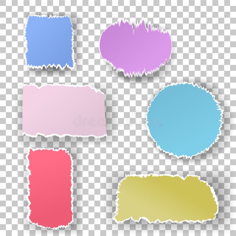 Torn pieces of white sheet stock vector. Illustration of banner - 180772356