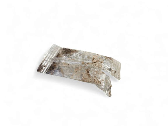 Torn Plastic Wrapper on White Background Stock Illustration ...