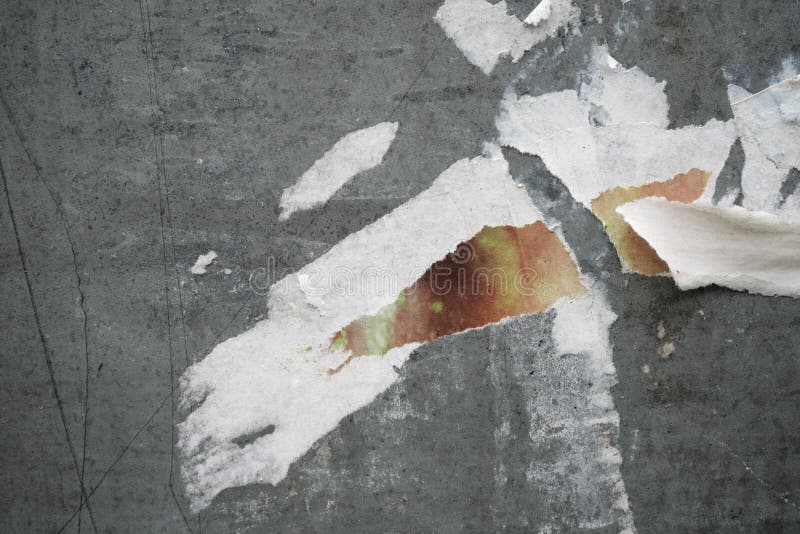 Torn Poster after Vote on Tin Textured Wall. Ripped Newspaper Stock ...