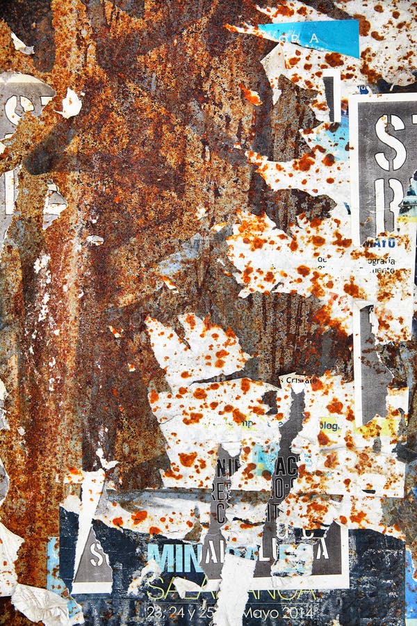 Torn posters stock photo. Image of destroyed, concept - 77398106