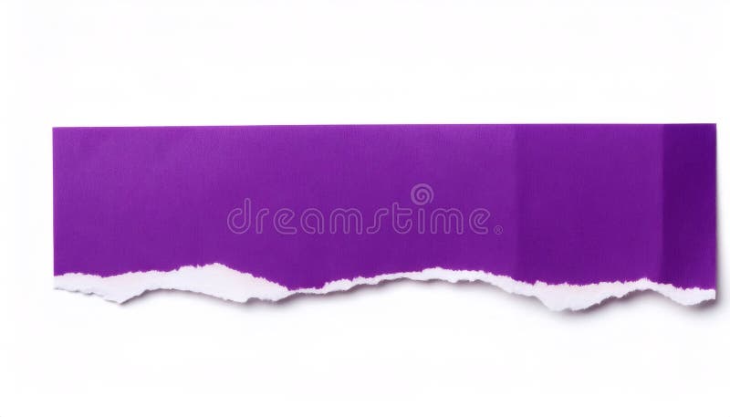 Torn Purple Paper Creating a Ripped Edge on a White Background, Useful ...