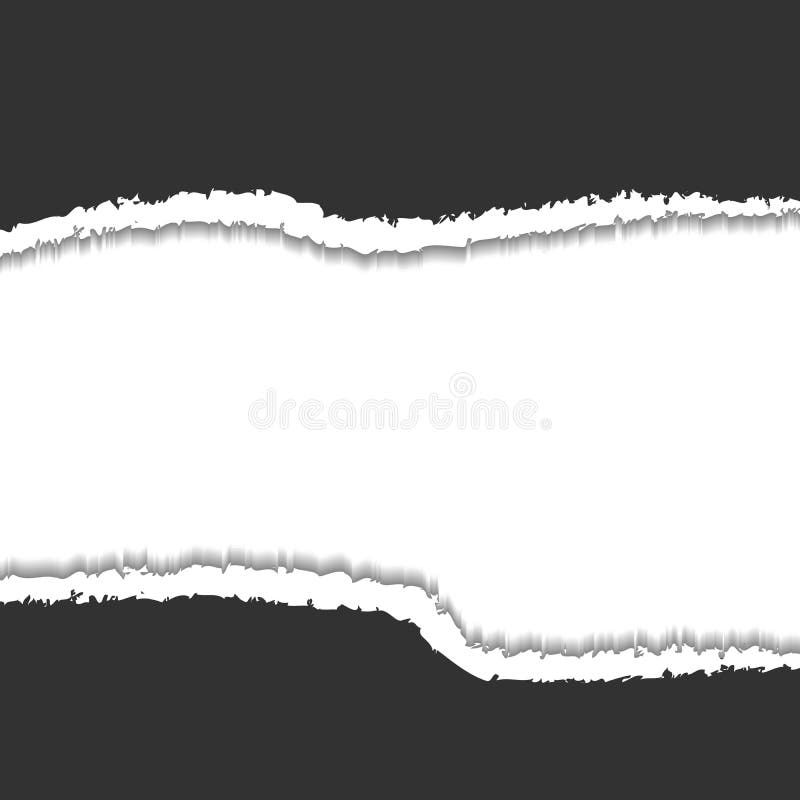 Torn Ragged Black Paper Edges. Vector Illustration Stock Vector ...