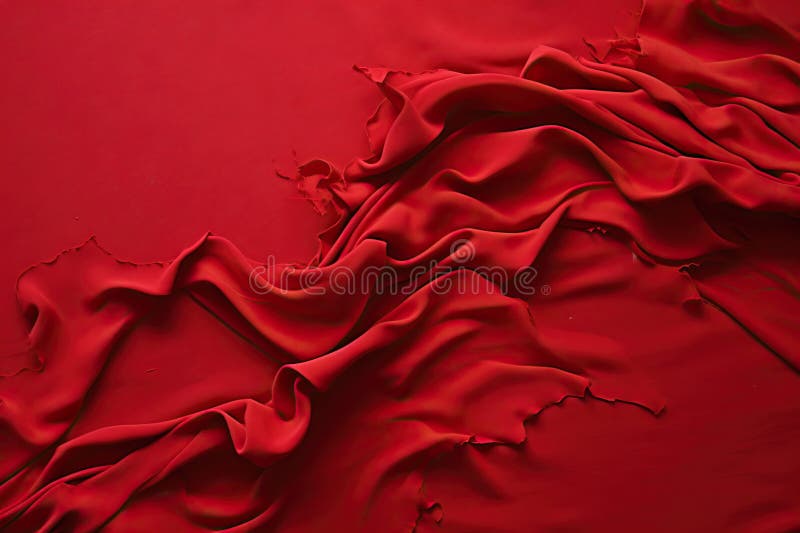 Torn Red Fabric, Detail for Designers Ideas Stock Illustration ...