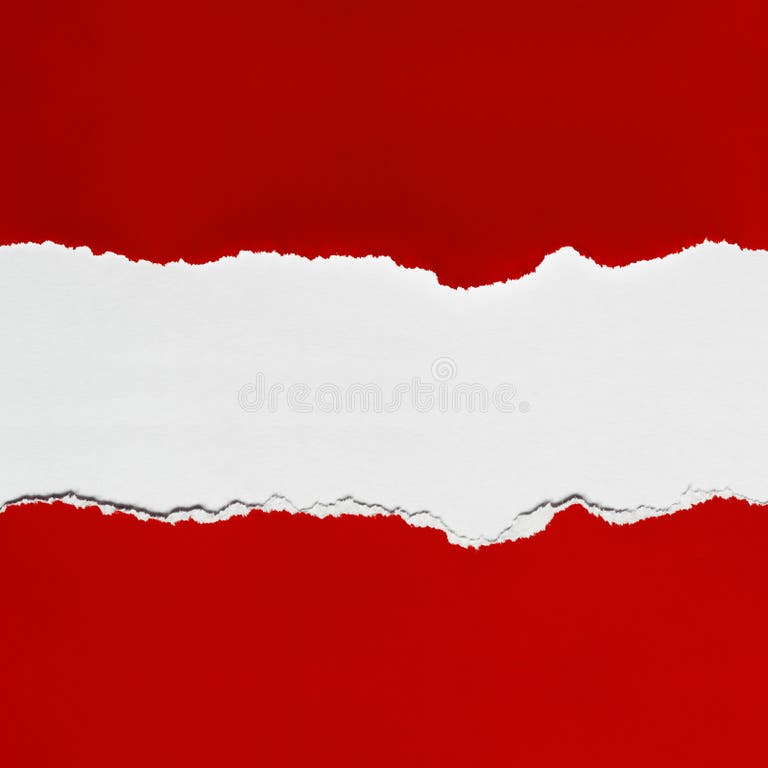 Torn Red Paper with Space for Copy Stock Photo - Image of card, ripped ...
