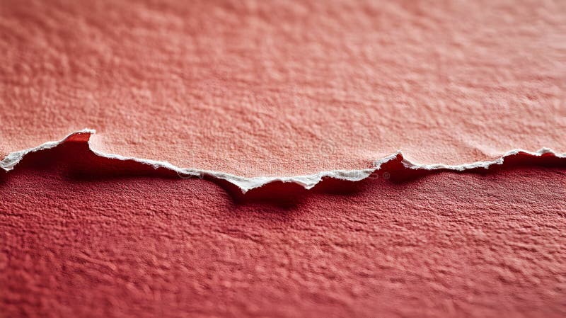 Torn Red Paper with Textured Surface and Jagged Edge Stock Illustration ...