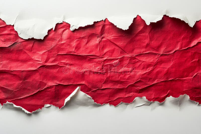 Torn Red Paper with a White Patch Revealing a Textured Background for ...