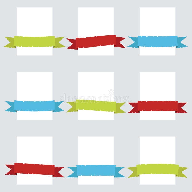 Torn ribbon banners stock vector. Illustration of clip - 26844987