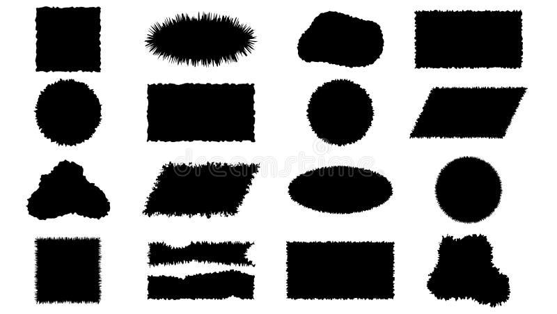 Torn and Rip Edge Paper Shape. Rough Jagged Rectangle Frame for Collage ...