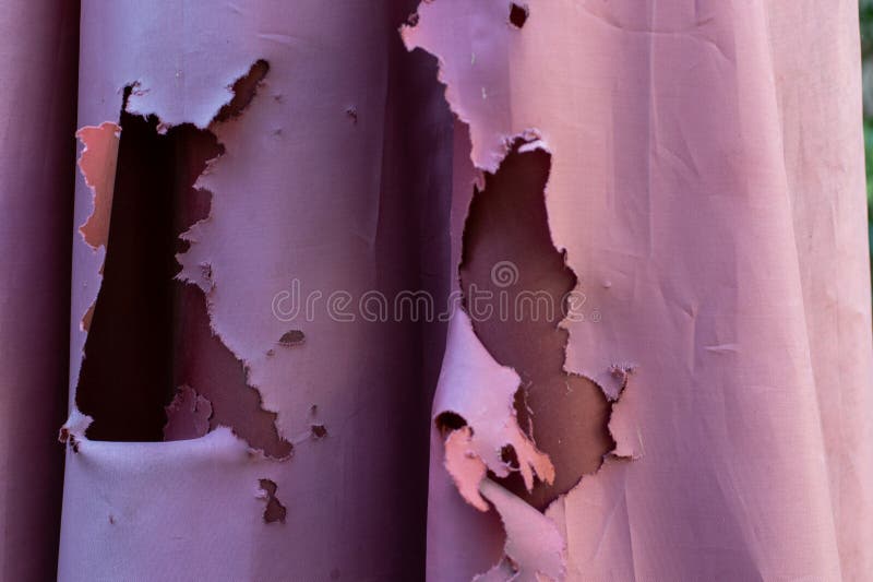 Torn and Ripped Canvas Canopy Stock Image - Image of canvas, house ...