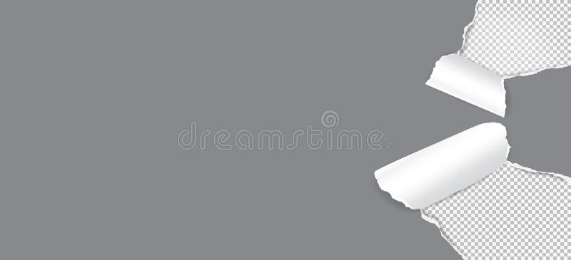 Torn, Ripped Grey Paper Corners with Soft Shadow is on Transparent ...