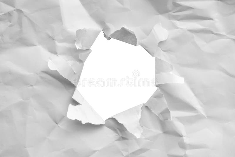 Torn Ripped Paper Hole Isolated on White Stock Photo - Image of ragged ...