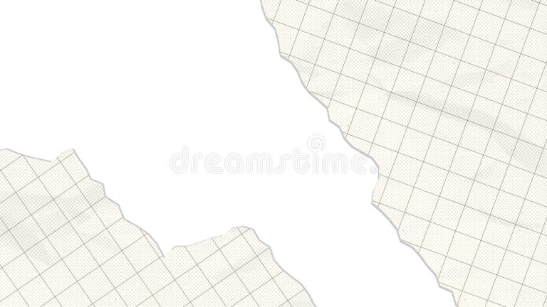 Torn or Ripped Paper Sheets Frame with Grid for Back To School Design ...