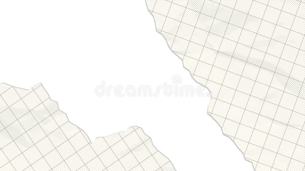 Torn or Ripped Paper Sheets Frame with Grid for Back To School Design ...