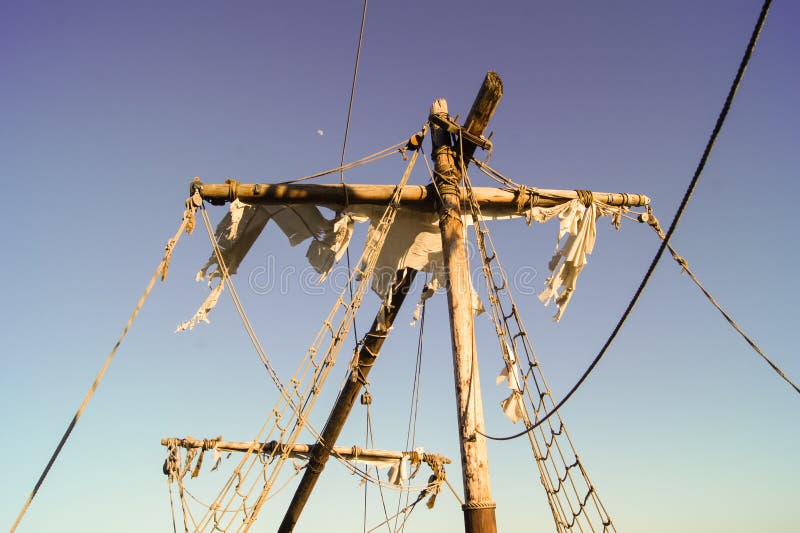 Torn Sails Stock Photo - Image: 53714286