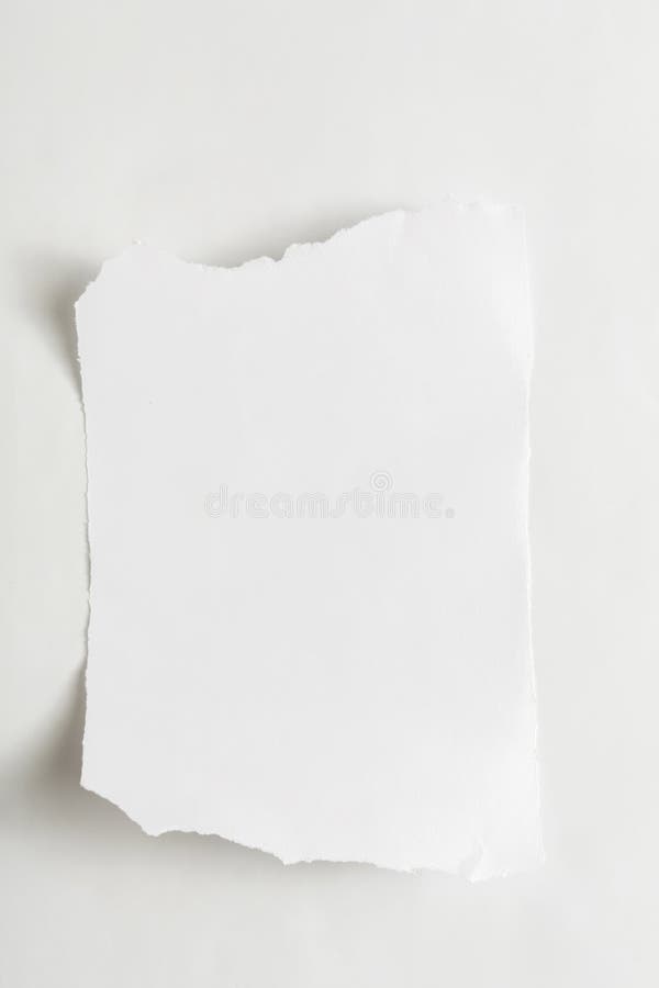 Blank Ripped Piece of Paper, Torn Paper Card on Pastel Pink Background ...