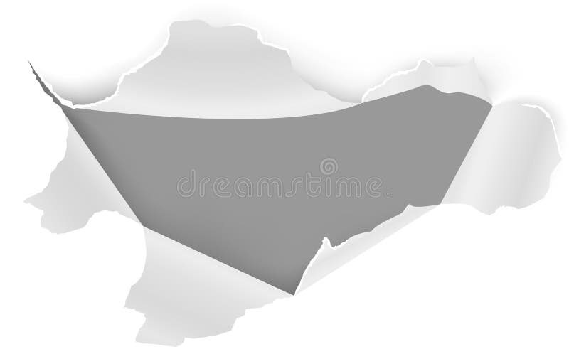 Torn Sheet of White Paper Creating a Striking Ripped Effect, Revealing ...