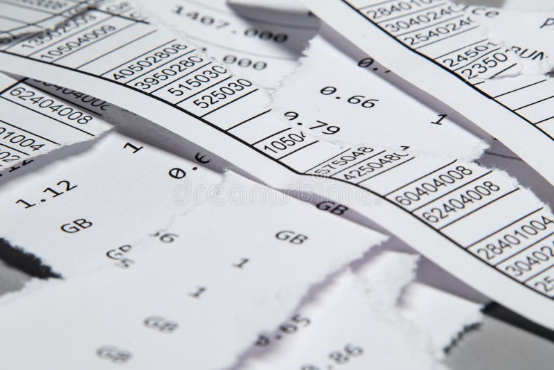 Torn Sheets of Paper with Information, Passwords. Data Security Concept ...